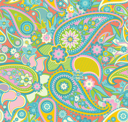 Seamless paisley pattern in soft colors Royalty Free Vector
