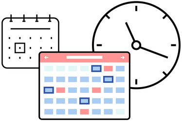 Calendar or organizer time management or planning Vector Image