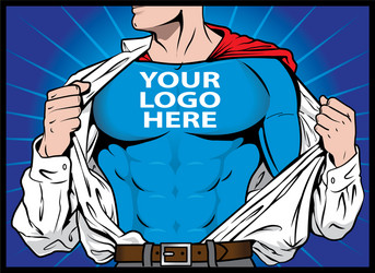Superhero chest for your logo Royalty Free Vector Image