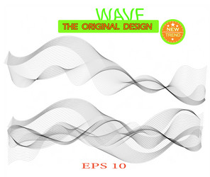 Abstract black wave design element Royalty Free Vector Image