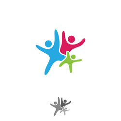 Abstract people symbol set Royalty Free Vector Image