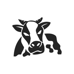 Cow logo template isolated brand identity icon Vector Image
