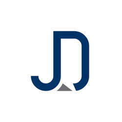 Creative letter jd logo design template initial Vector Image