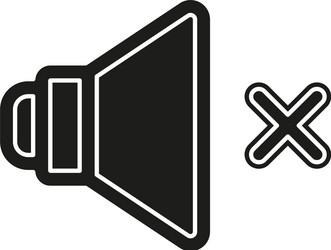 Simple sound off icon Royalty Free Vector Image