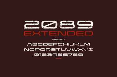 Rectangular serif font in the style of college Vector Image