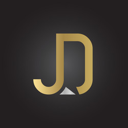 Creative letter jd logo design template initial Vector Image