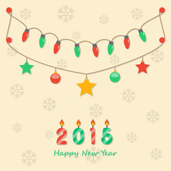 Party christmas light bulbs Royalty Free Vector Image