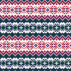 Snowflakes fair isle seamless pattern design Vector Image