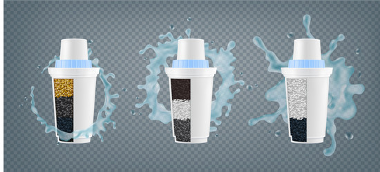 Realistic water filter Royalty Free Vector Image