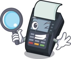 With menu edc machine in cartoon shape Royalty Free Vector