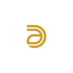 Elegant letters da ad logo design Royalty Free Vector Image