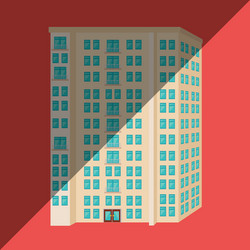 Exterior cute building icon Royalty Free Vector Image