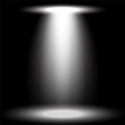 Spotlight glow effect light beam white color Vector Image