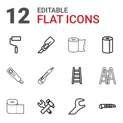 12 utility icons Royalty Free Vector Image - VectorStock