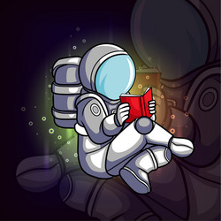 Astronaut Reading Book Vector Images (over 200)