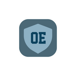 Initial letter logo oe template design Royalty Free Vector