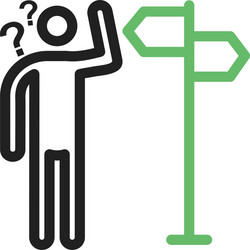 Lost directions Royalty Free Vector Image - VectorStock