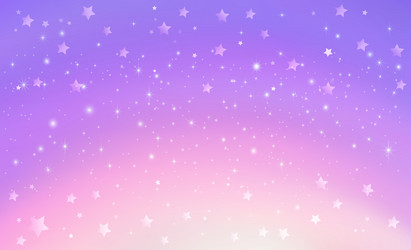 Fantasy magic pink sky in sparkling stars Vector Image
