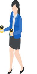 Female employee avatar Royalty Free Vector Image