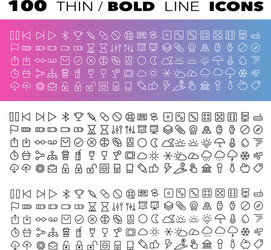 Thin line icons set Royalty Free Vector Image - VectorStock