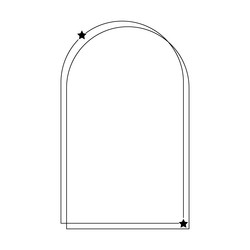 Arch frame border icon with star shape symbol Vector Image