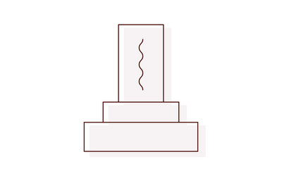 Black and white funeral icon worship Royalty Free Vector