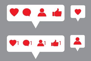 Button for mobile app design like message icons Vector Image