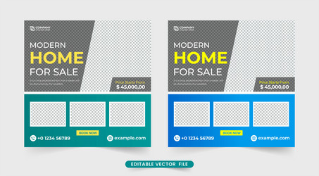 Modern home making business advertisement poster Vector Image