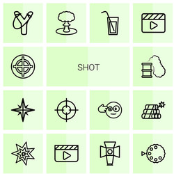 Shot icons Royalty Free Vector Image - VectorStock