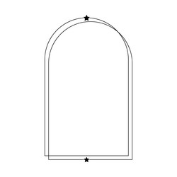 Arch frame border icon with star shape symbol Vector Image