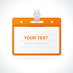 Blank id identification card badge isolated red Vector Image