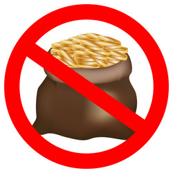 No money sign of caution dont use Royalty Free Vector Image