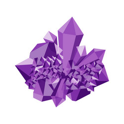 Amethyst precious stone gemstone mineral Vector Image