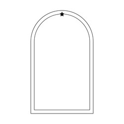 Arch frame border icon with star shape symbol Vector Image