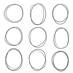 Hand drawn circle doodle Royalty Free Vector Image