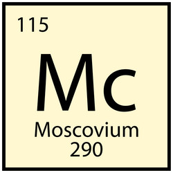 Unbiquadium icon chemical sign mendeleev table Vector Image