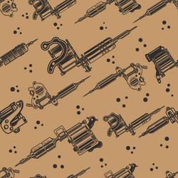 Vintage flash tattoos designs seamless pattern Vector Image