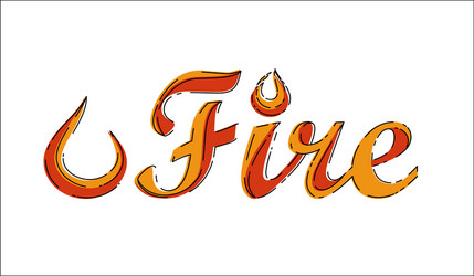 Fire word in gradient Royalty Free Vector Image
