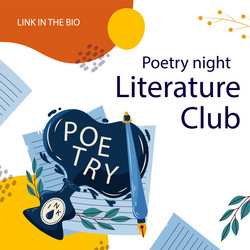 Literature book club posts set Royalty Free Vector Image