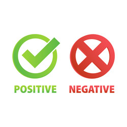 Positive and negative feedback with check cros Vector Image