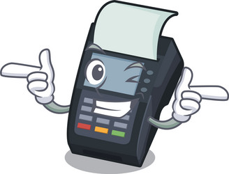 With menu edc machine in cartoon shape Royalty Free Vector