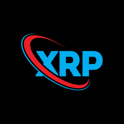 Xrp logo letter design Royalty Free Vector Image