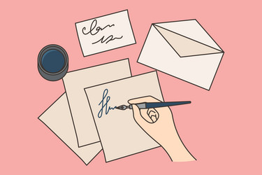 Person Writing a Letter Vector Images (over 3,900)