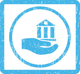 Bank service icon rubber stamp Royalty Free Vector Image