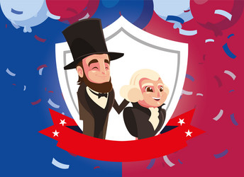 Cartoon presidents george washington Royalty Free Vector