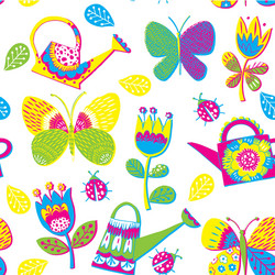 Cute seamless wallpaper Royalty Free Vector Image