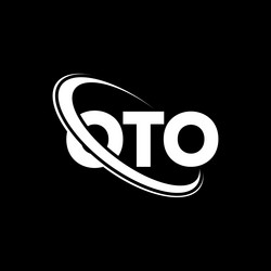 Oto triangle letter logo design with triangle Vector Image