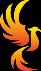 Phoenix raise logo Royalty Free Vector Image - VectorStock