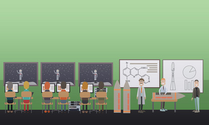 Space mission control center rocket launch Vector Image