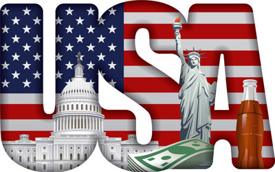 Usa american landmarks Royalty Free Vector Image